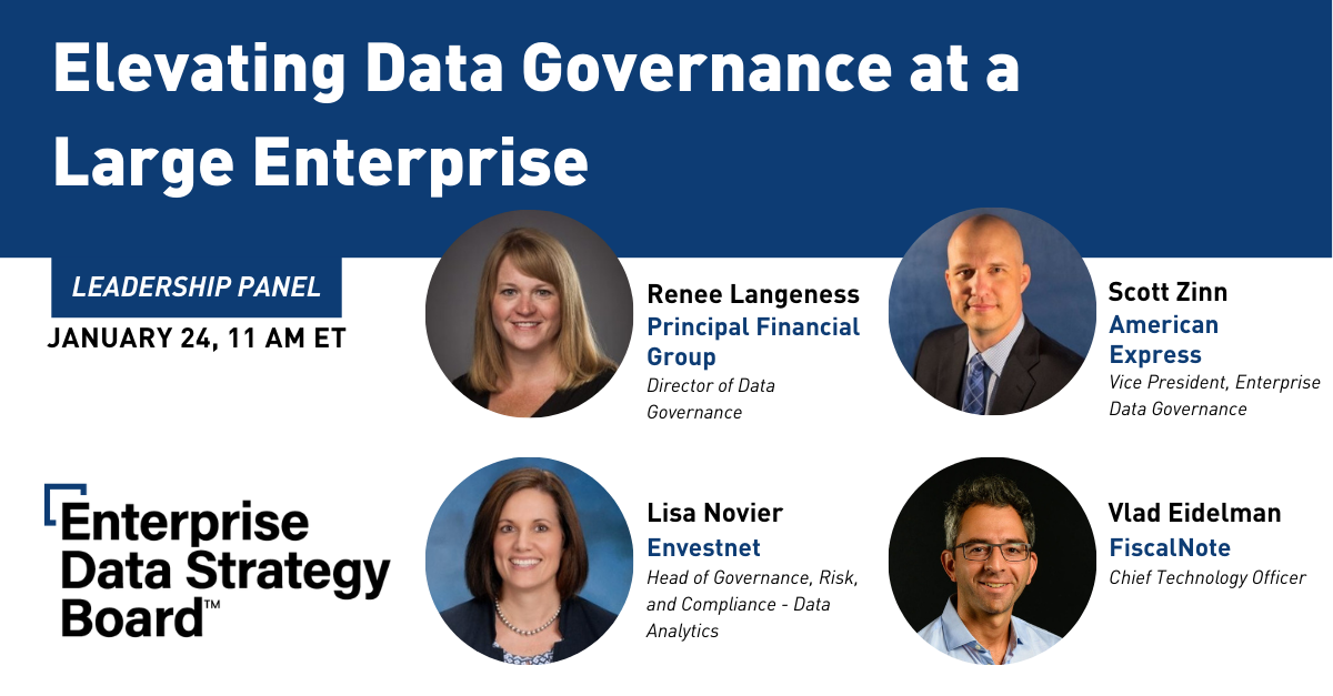 Elevating Data Governance at a Large Enterprise Elevating Data Governance at a Large Enterprise